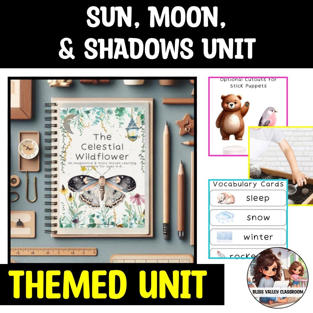Preschool Themed Sun, Moon, and Shadow Themed Unit | Literature, Play ...
