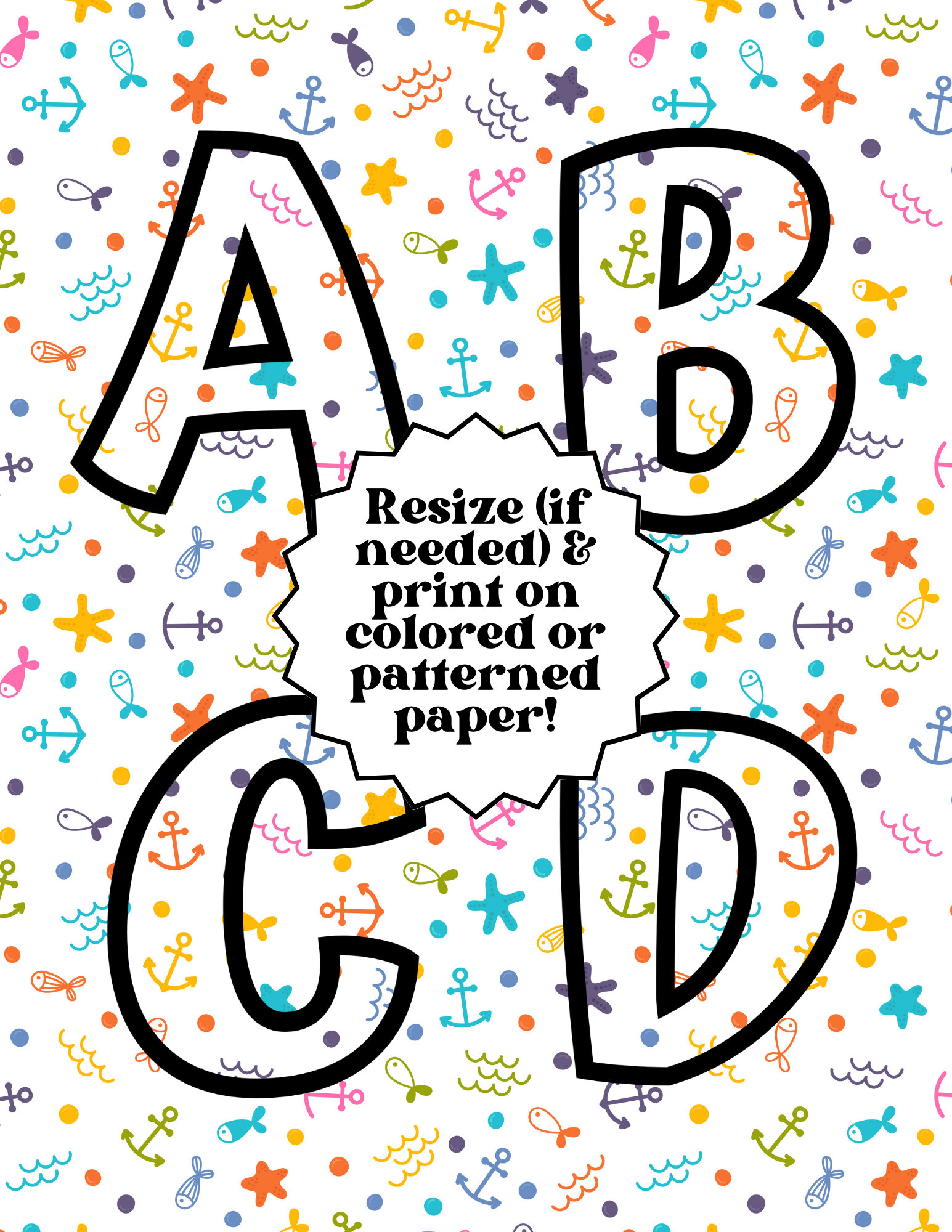 Printable Bulletin Board Letters: Classroom Spring Summer Decor ...