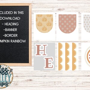 Hello Pumpkin Fall Classroom Bulletin Board Kit: Boho Decor (digital ...