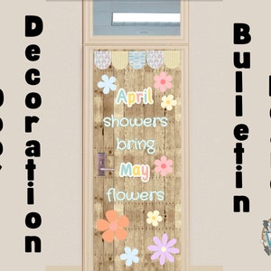April Showers Bring May Flowers Spring Printable Classroom Bulletin ...