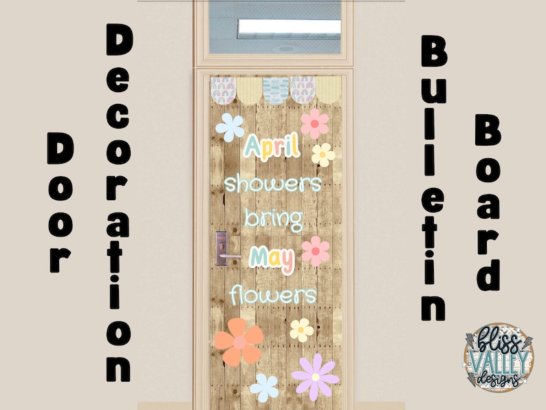 April Showers Bring May Flowers Spring Printable Classroom Bulletin ...