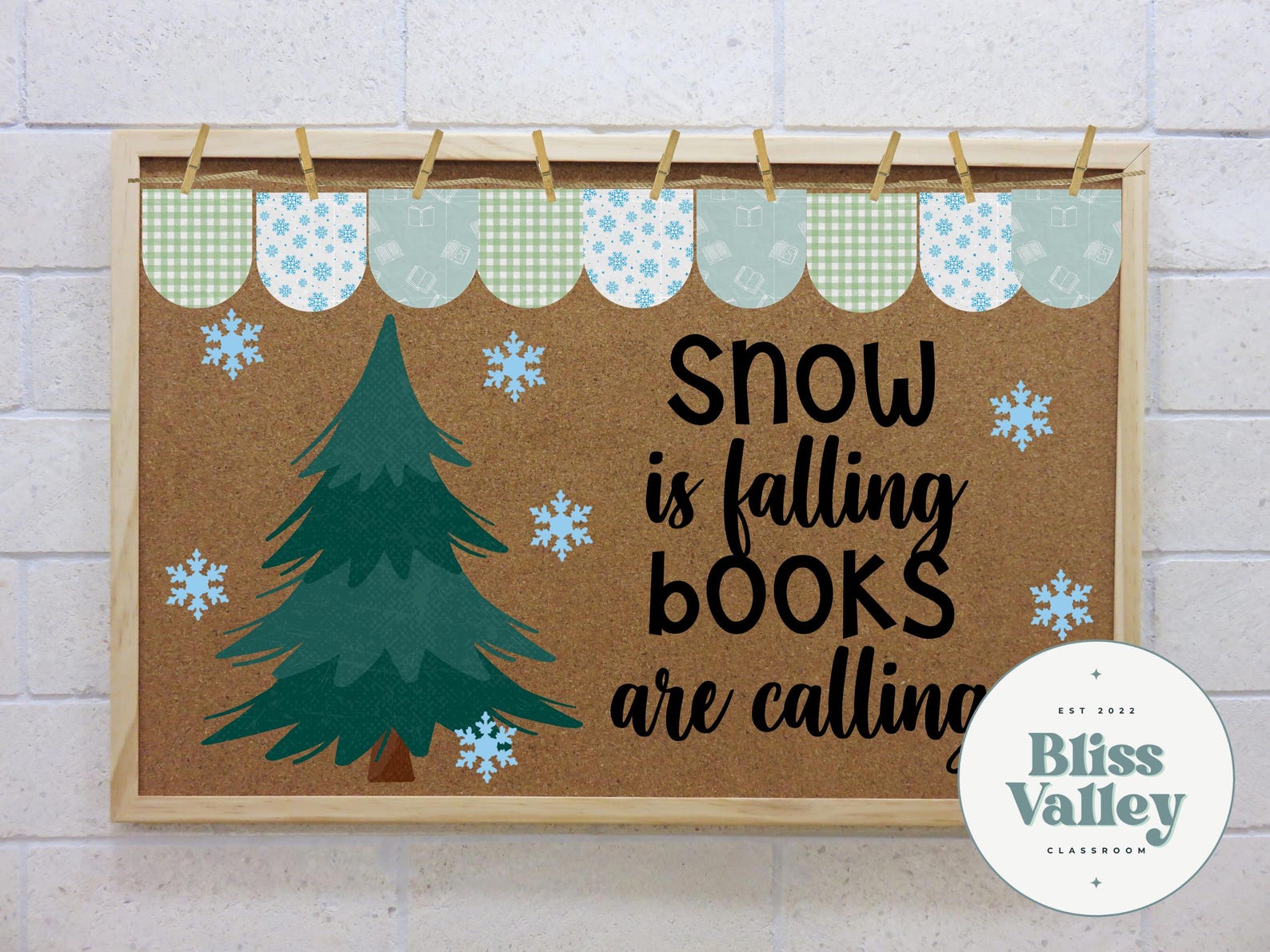 Winter Classroom Door Decoration: Snow is Falling Books Are Calling (digital Download) - Etsy