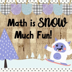 Learning is Snow Much Fun Yeti Winter Bulletin Board Kit With Headings ...