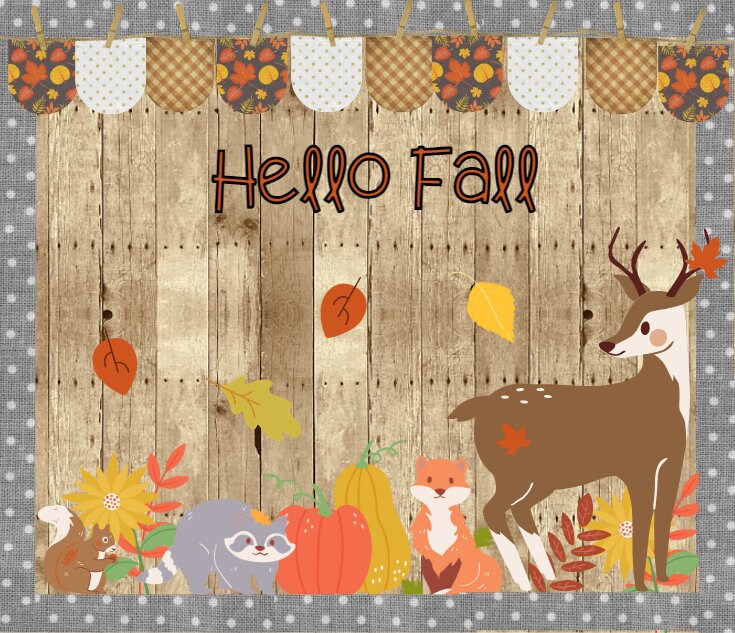 Fall Woodland Animals Classroom Bulletin Board Kit Fall Decorations ...