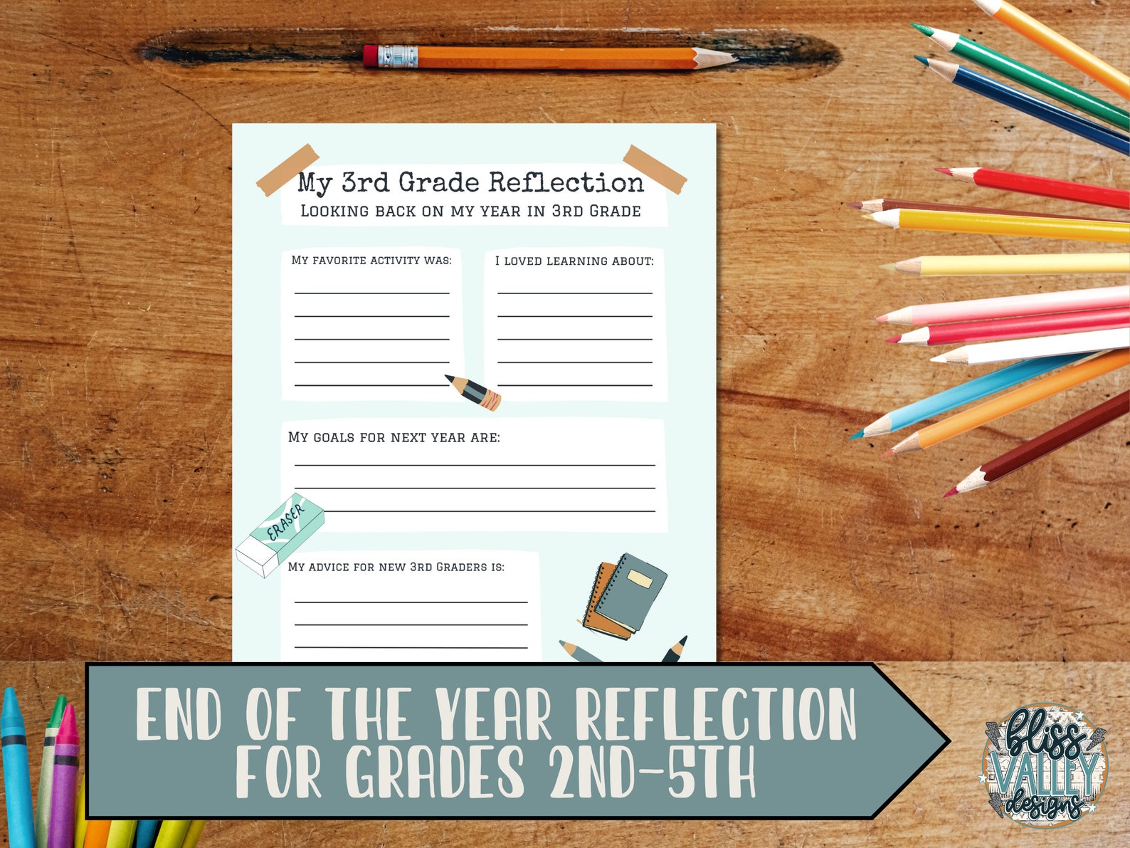 End of the Year Reflection Grades 2-5 Worksheet / Morning Work ...