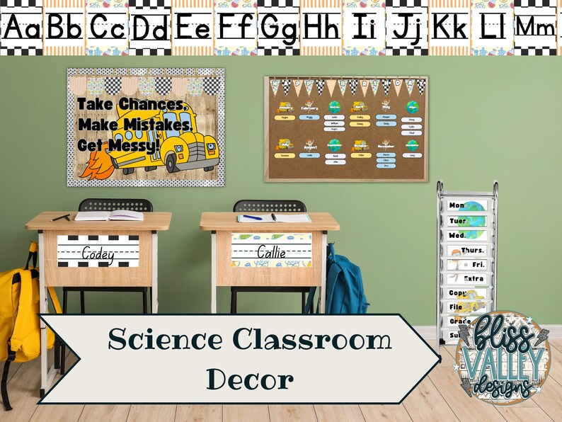 Carteles del alfabeto del aula de ciencias / Imprimible / Decoración ...