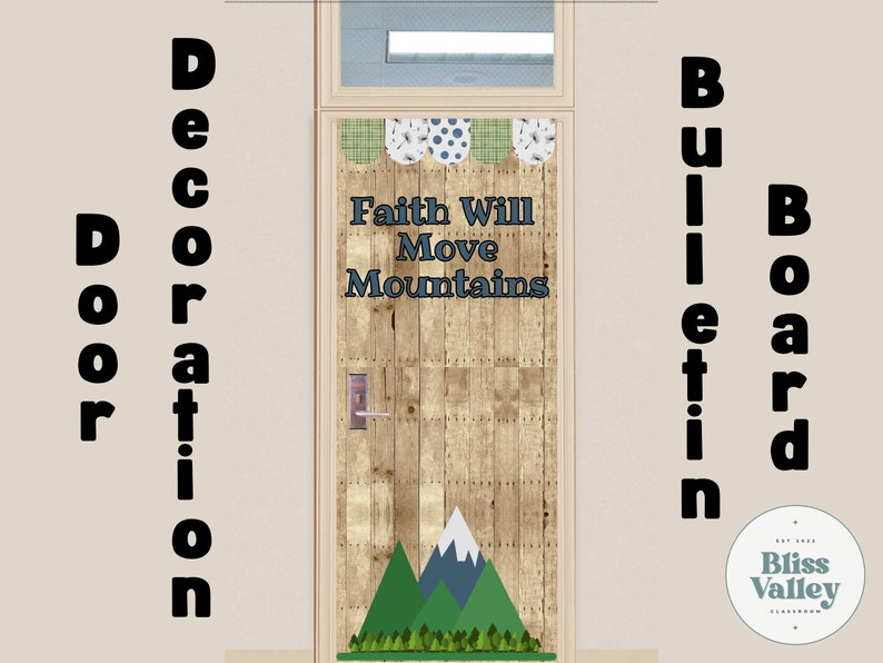 Faith Will Move Mountains Classroom Bulletin Board Kit (digital ...