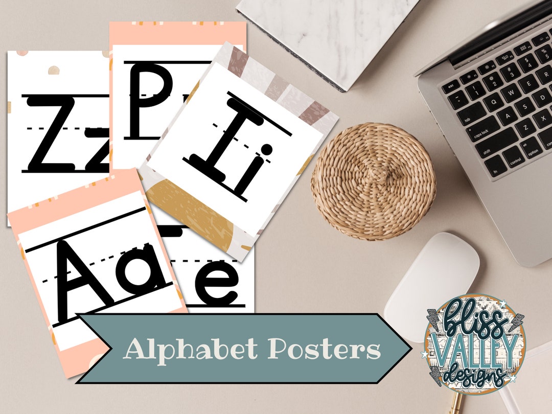 Boho Dreams Alphabet Posters: Rainbow Classroom Decor (PDF) - Etsy