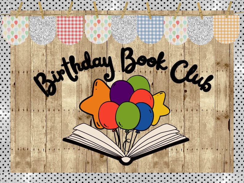 Birthday Book Club Bulletin Board Kit: Classroom Door Decor (digital ...