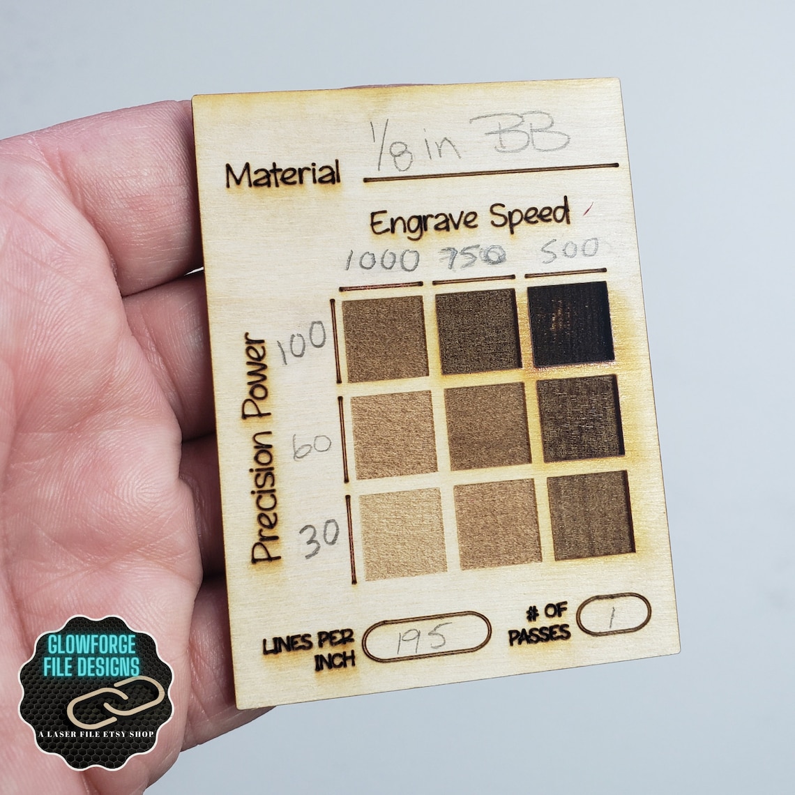 Glowforge Test File, Glowforge Laser Cut Test File, Glowforge Laser ...