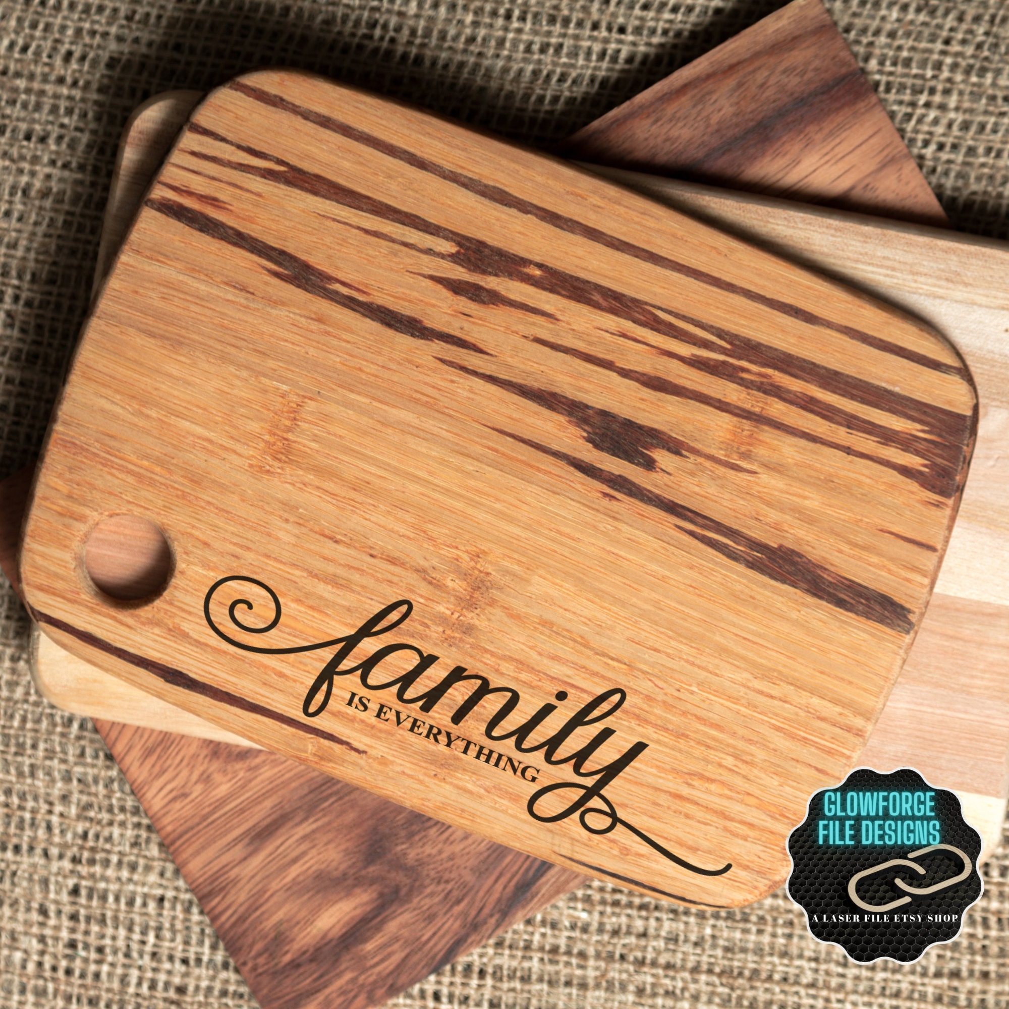 Cutting Board Bundle, Family, Kitchen, Family is Everything, Glowforge ...