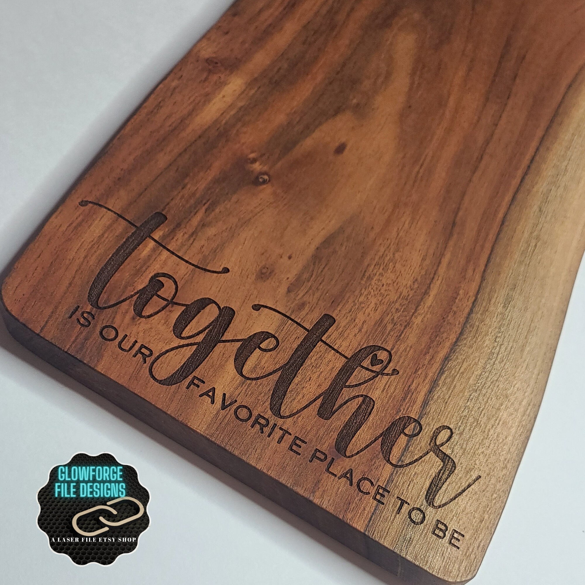 Cutting Board Bundle, Together is Our Favorite Place, Glowforge SVG ...