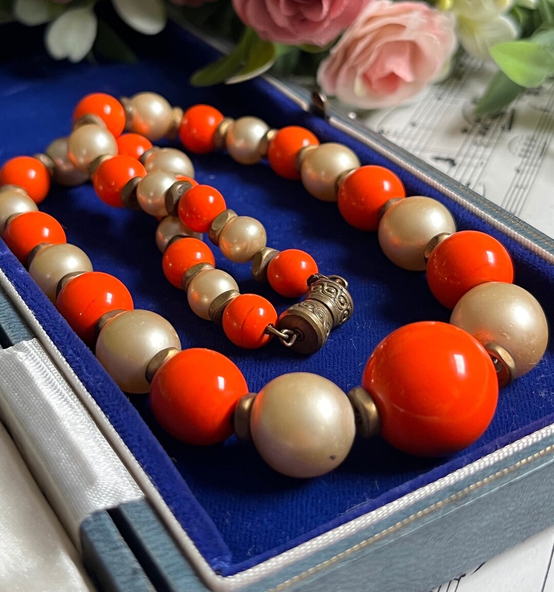 Louis Rousselet French Glass, Faux Pearls, Industrial Nut Spacers ...