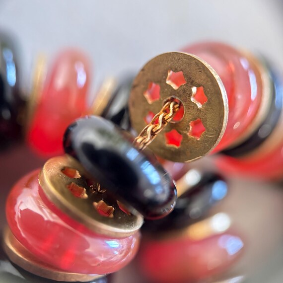 Louis Rousselet Black & Red Uranium Glass Bead Heavy … - Gem