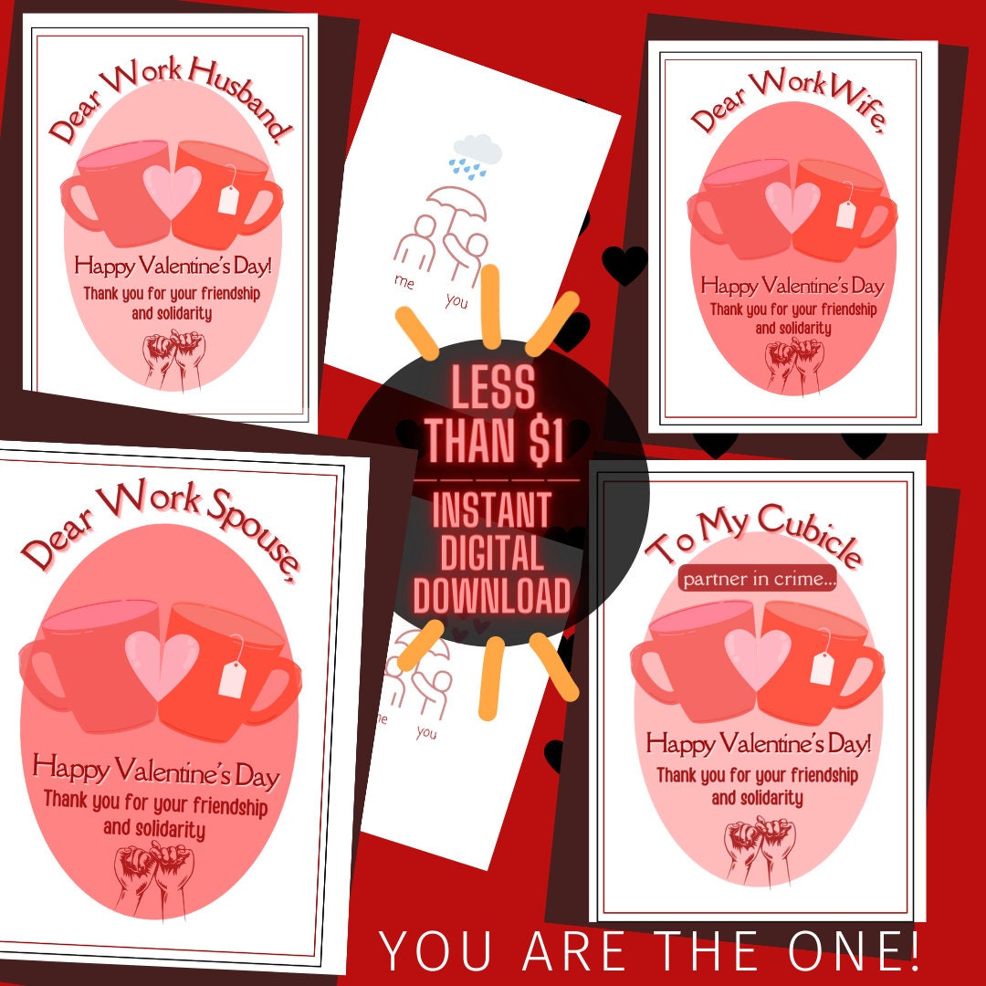 Work Husband Valentine Platonic Card for Coworker - Etsy