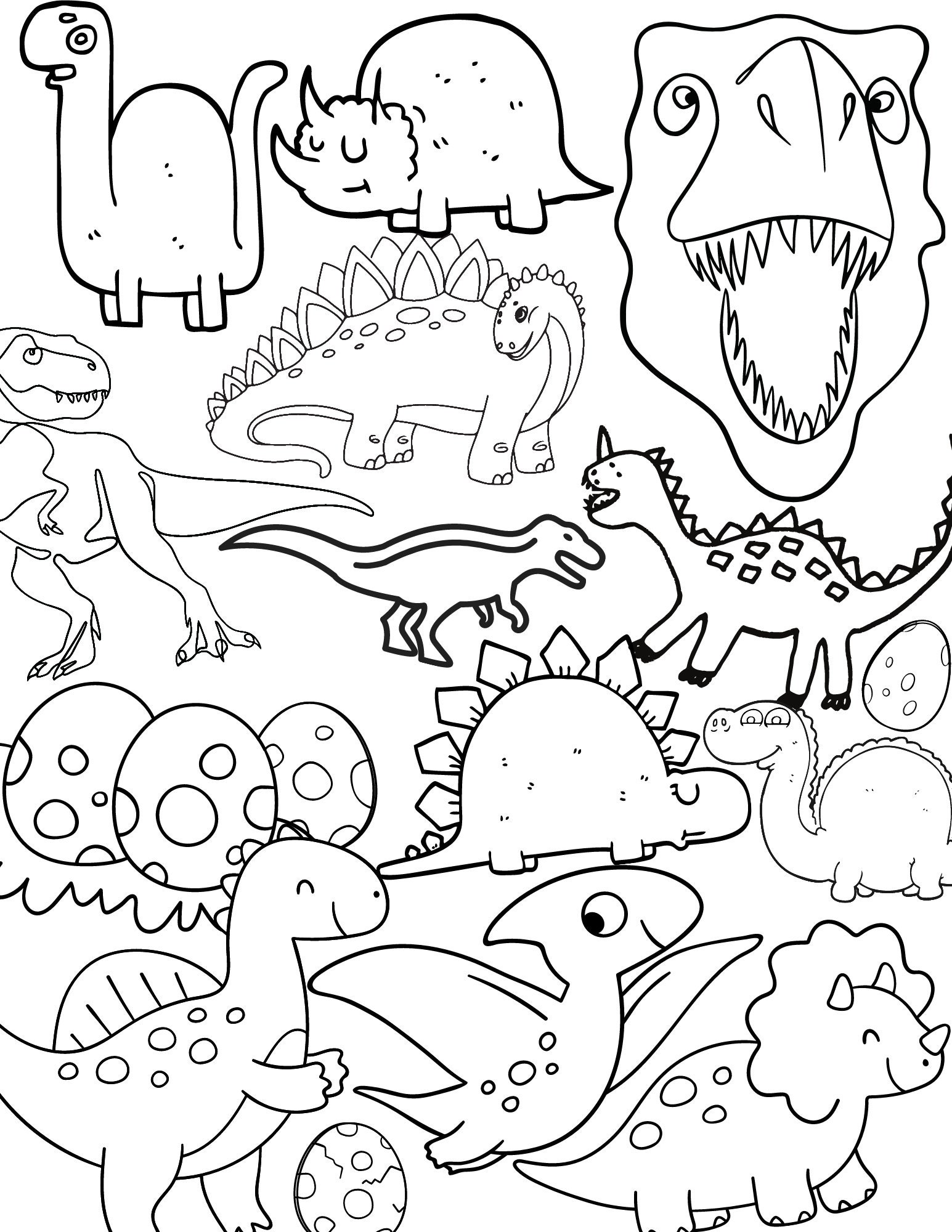 Dinosaur Color and Count, Printable Art and Math Exercise - Etsy