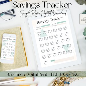 Goodnotes Planner, Savings Tracker Single Page, Digital Download ...