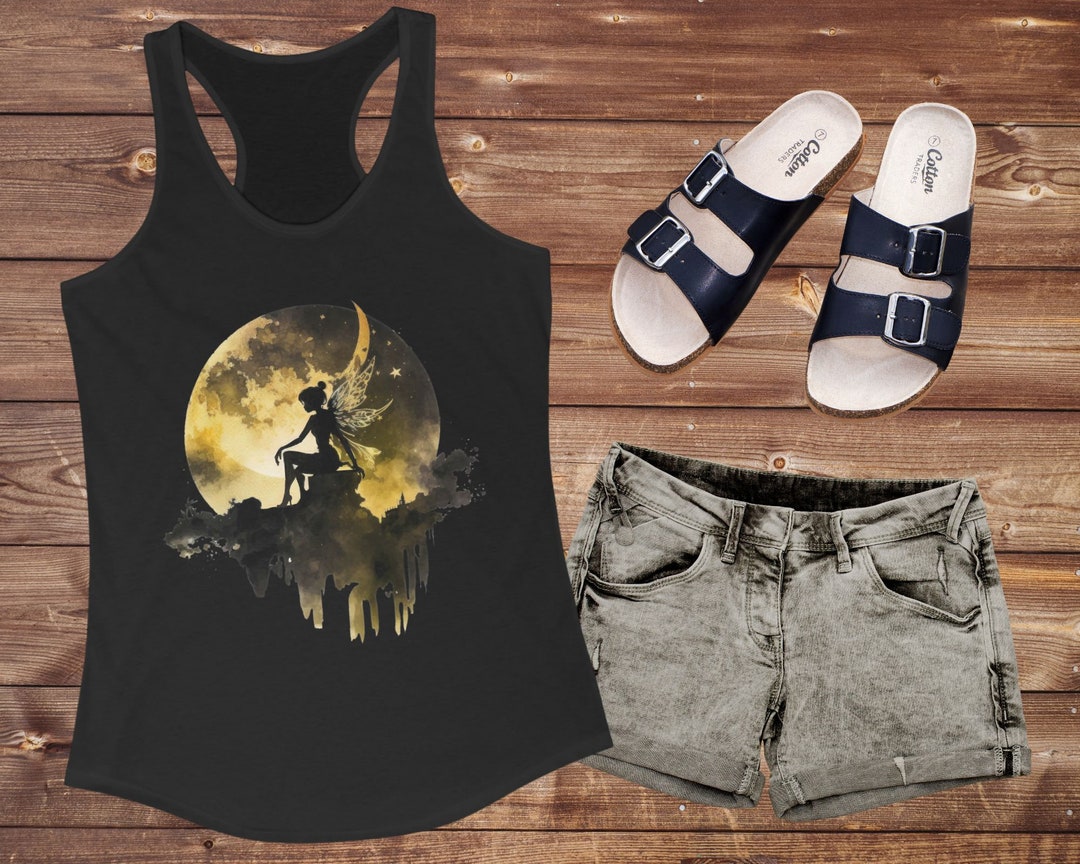 Beautiful Celestial Fairy Tank Top, Mystical Moonlight Racerback Women ...