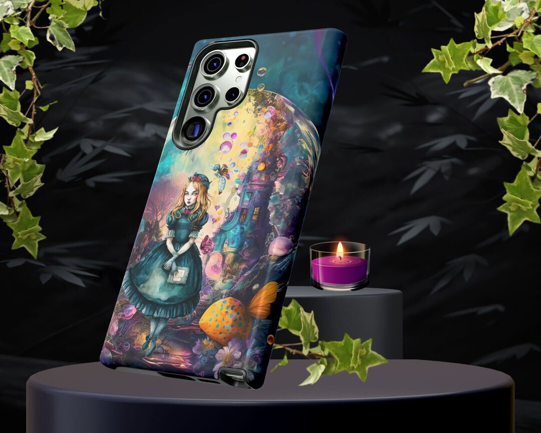 Whimsical and Colorful, Dark Alice, Samsung Galaxy Phone Case, Colorful ...