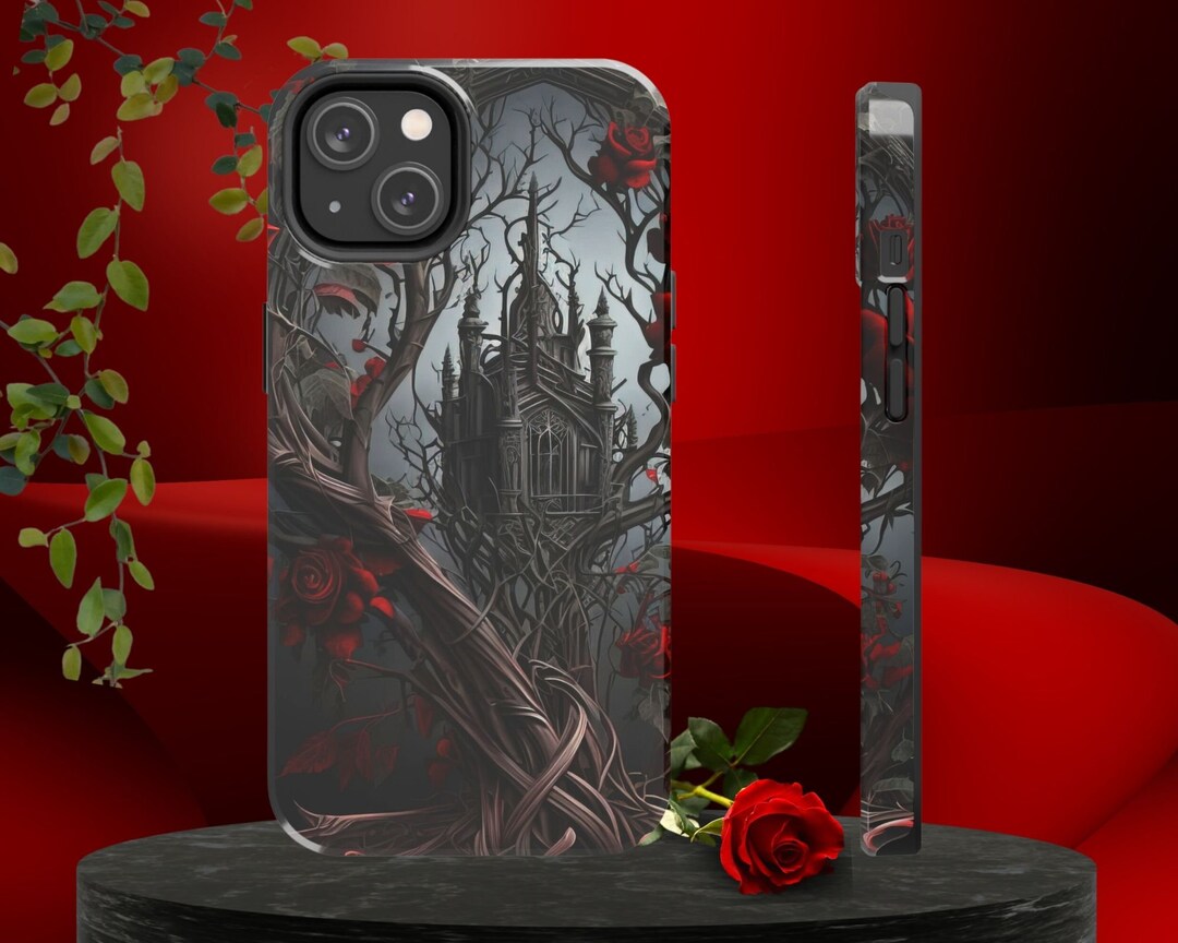 Gothic Castle Rose Garden I-phone Case, Medieval Dark Fantasy, Macabre ...