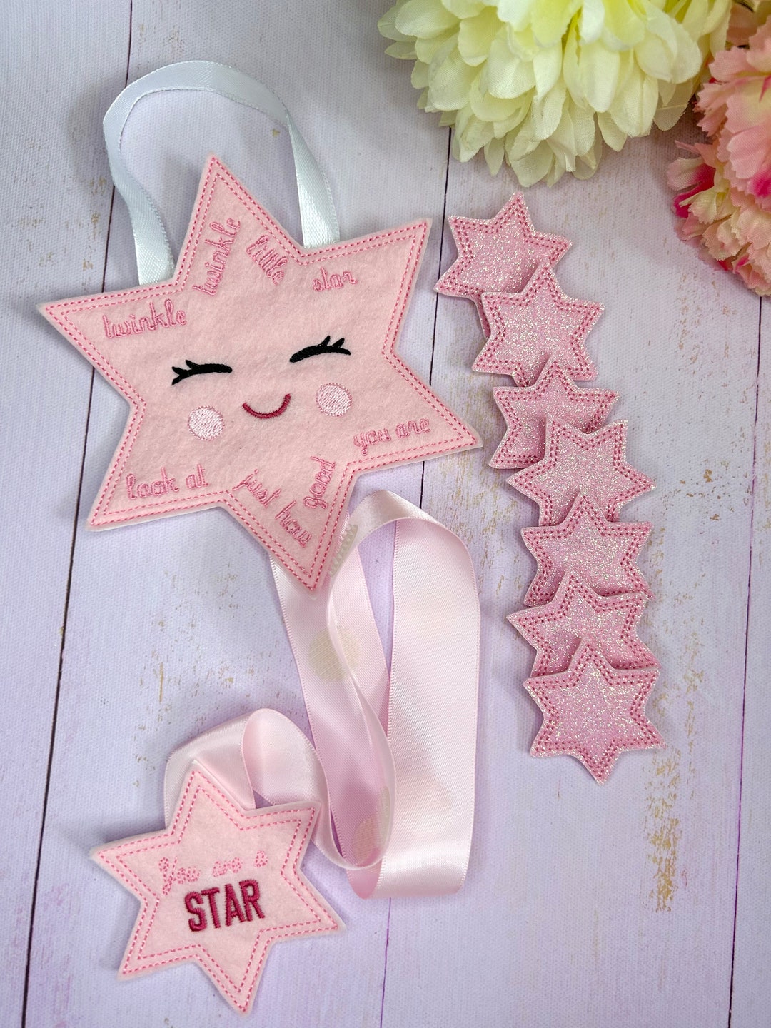 Behaviour Reward Velcro Star Chart for Children, Reusable Pink or Blue ...