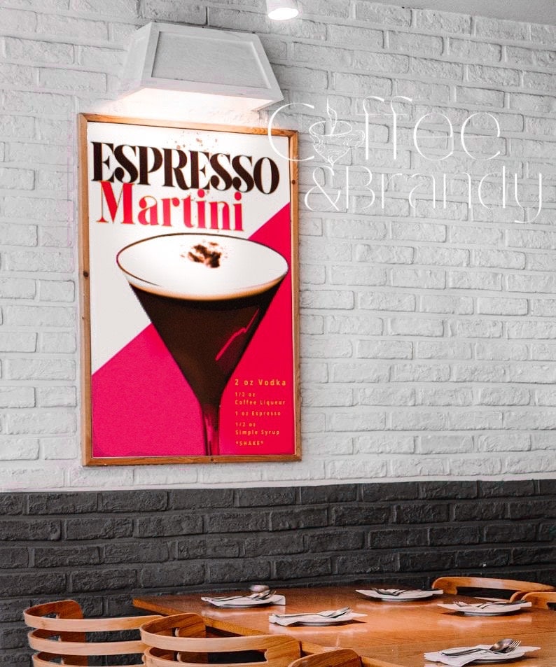 Espresso Martini Print - Retro - Etsy