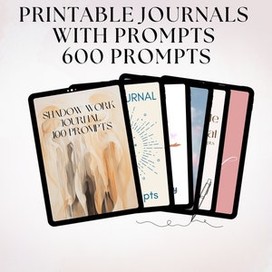 Printable Journals With Prompts Bundle, Digital Prompts Journal ...