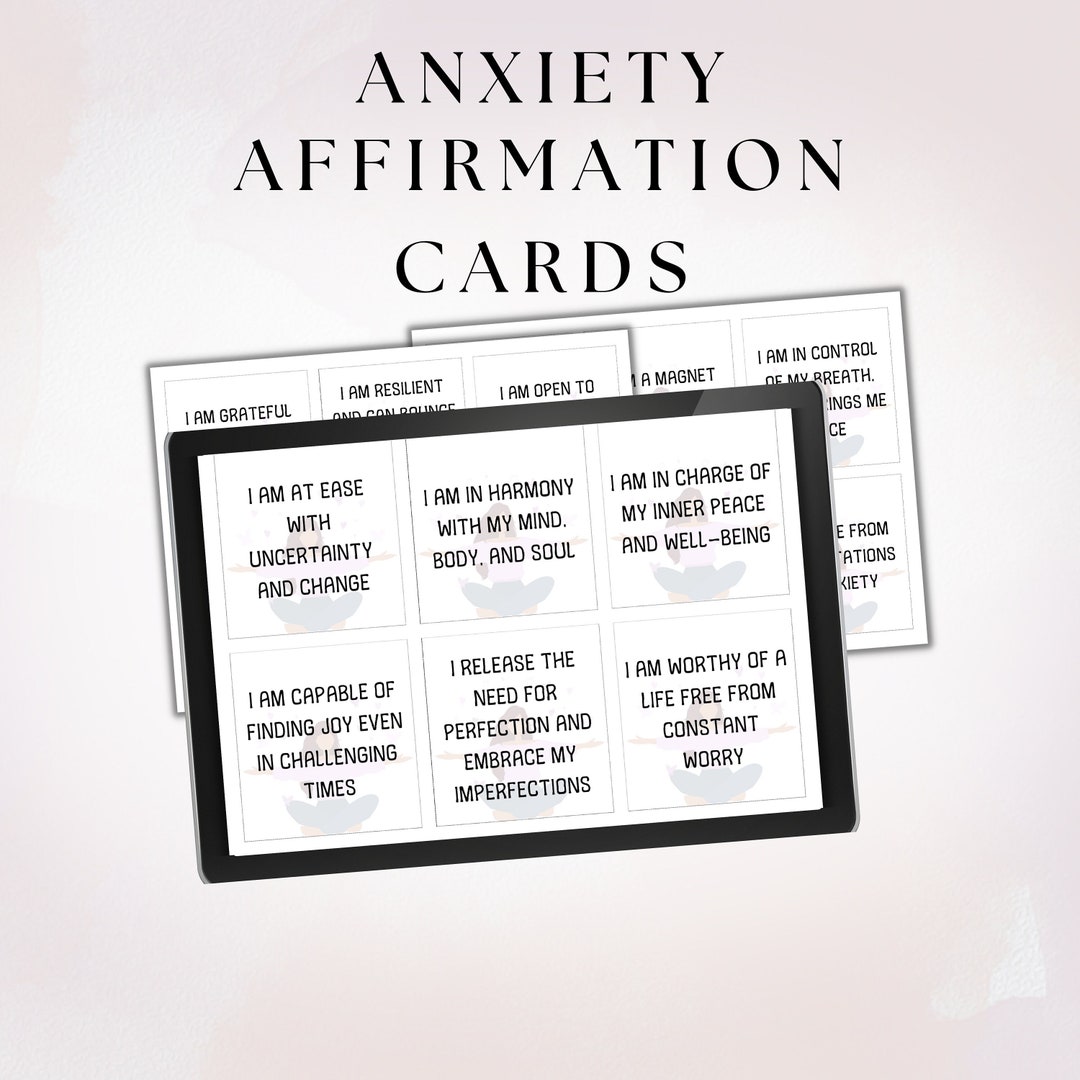 Anxiety Coping Cards Printable Mental Health Cards Printable Anxiety ...