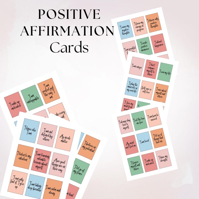 63 Affirmation Cards Printable Self Love Inspiration Cards for Self ...