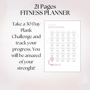 21 Sheet Fitness Planner Printable Workout Planner Digital Download ...