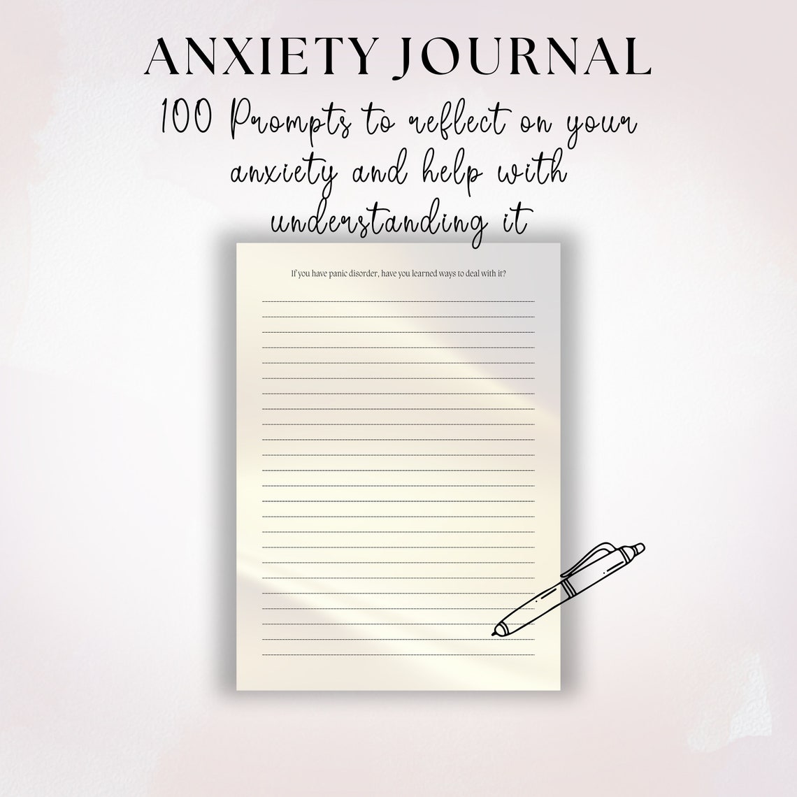 Anxiety Relief Prompts Journal Printable Mental Health Journaling ...