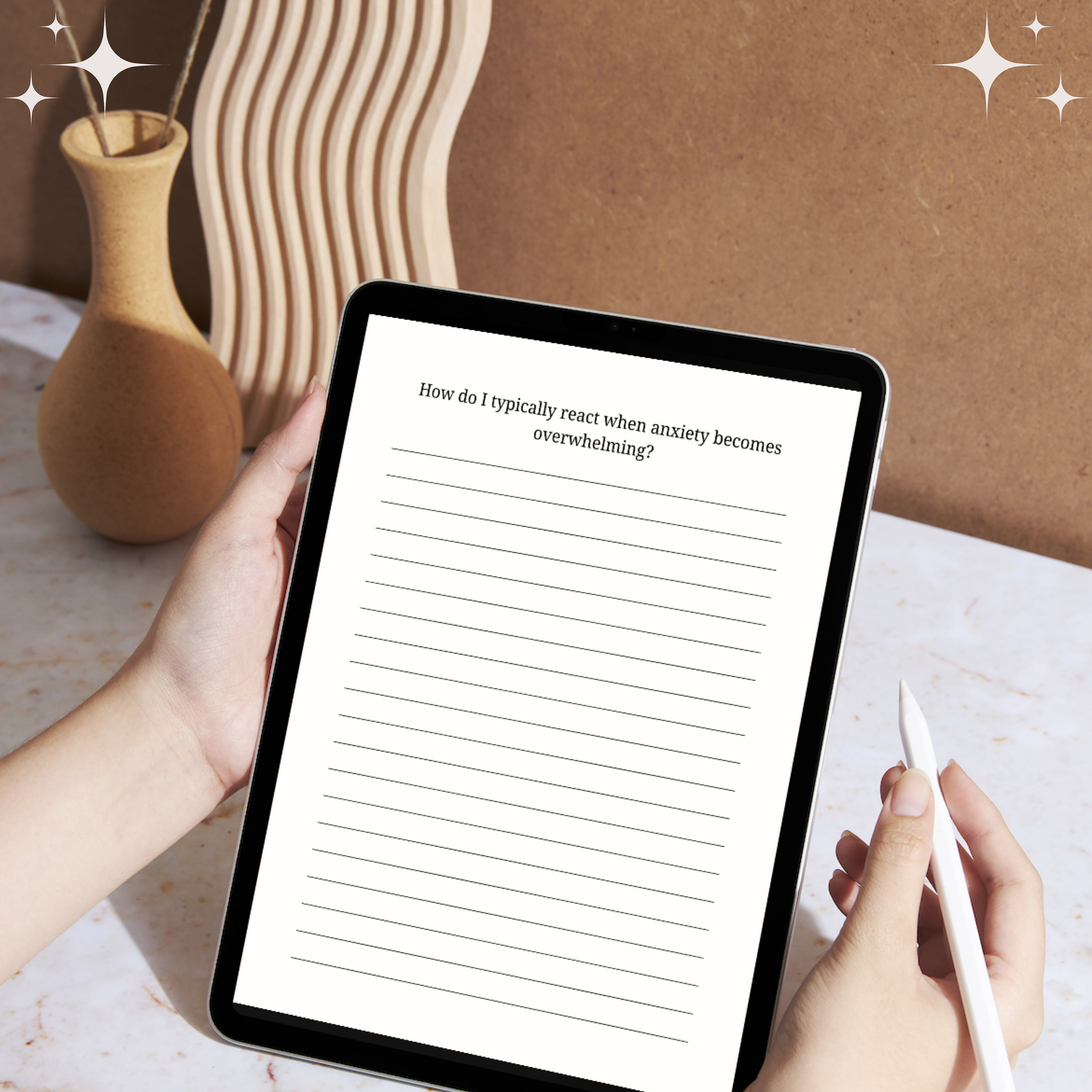 Printable Anxiety Journal With 100 Prompts Digital Anxiety Journal Self ...