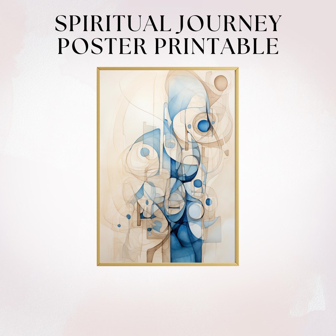Spiritual Journey Wall Art Printable Boho Style Abstract Spirituality ...