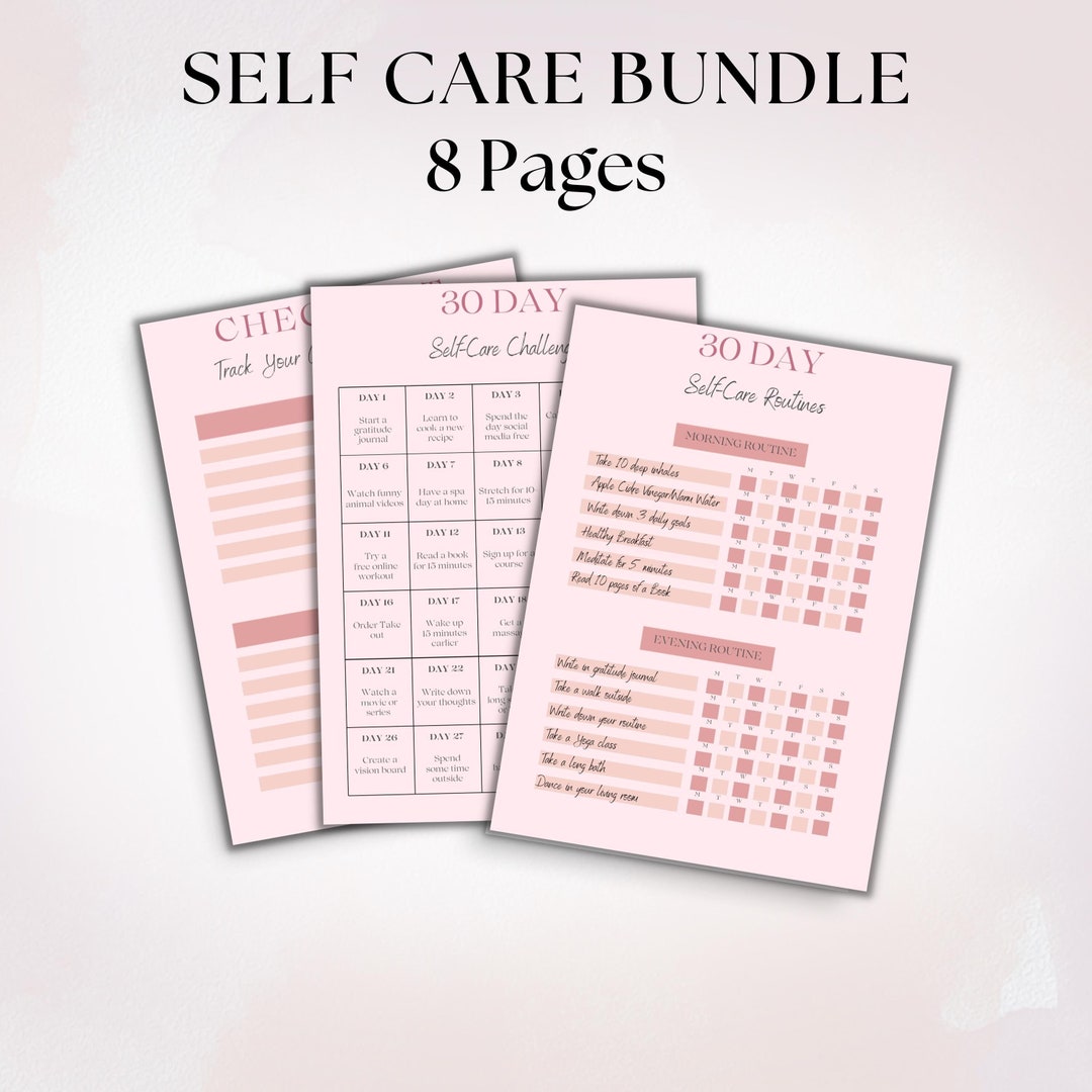Self Care Checklist Printable Self Care Tracker Digital Selfcare Check ...
