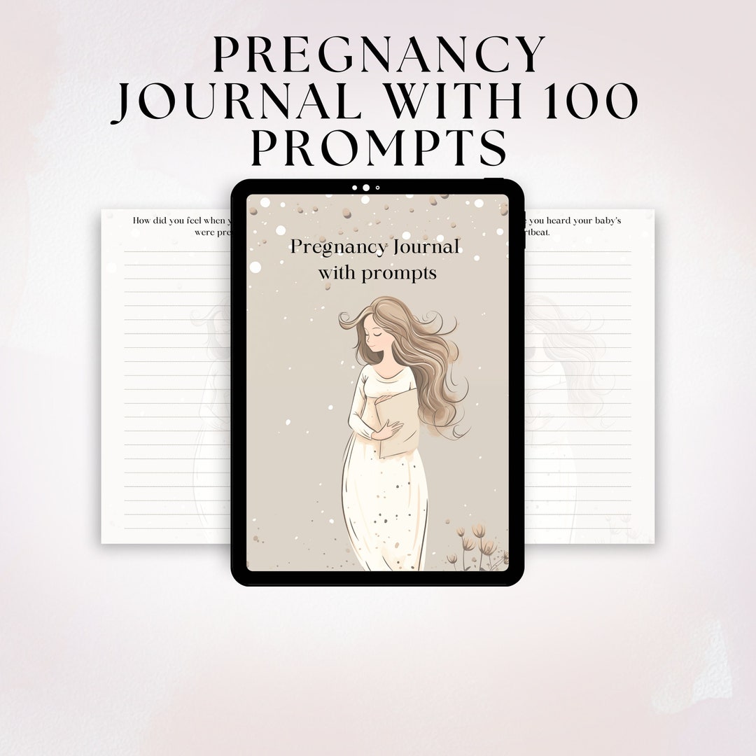 Pregnancy Journal With Prompts Printable, Baby Daily Journal Digital ...