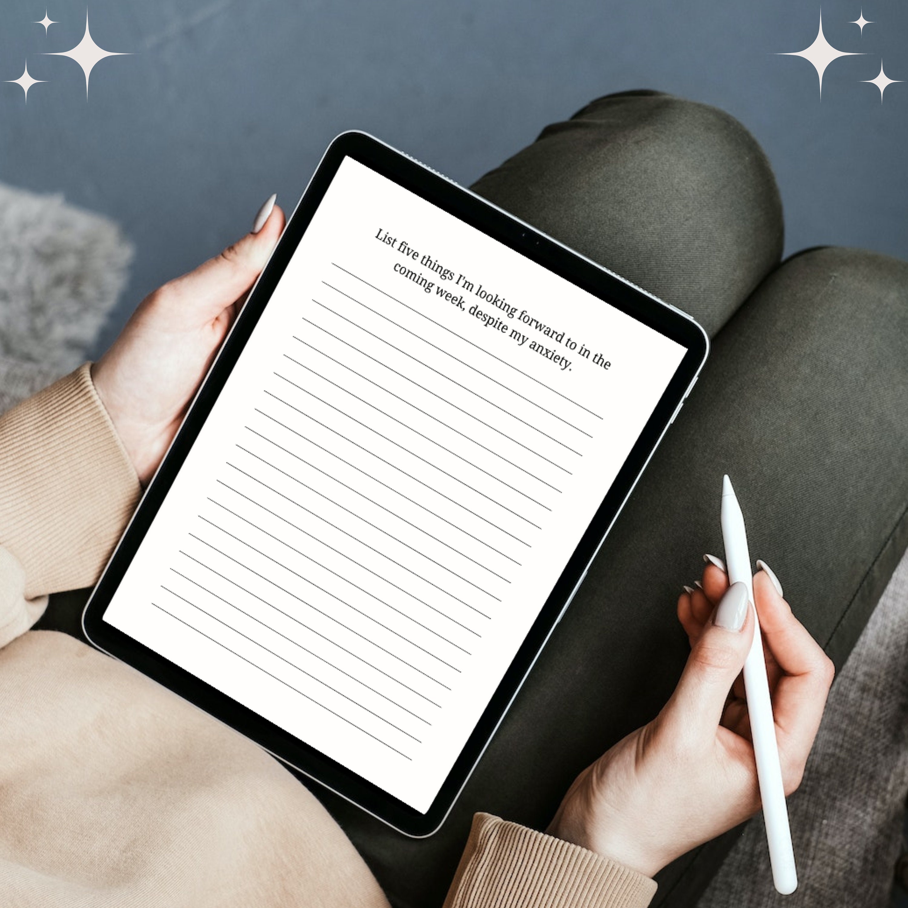 Printable Anxiety Journal With 100 Prompts Digital Anxiety Journal Self ...