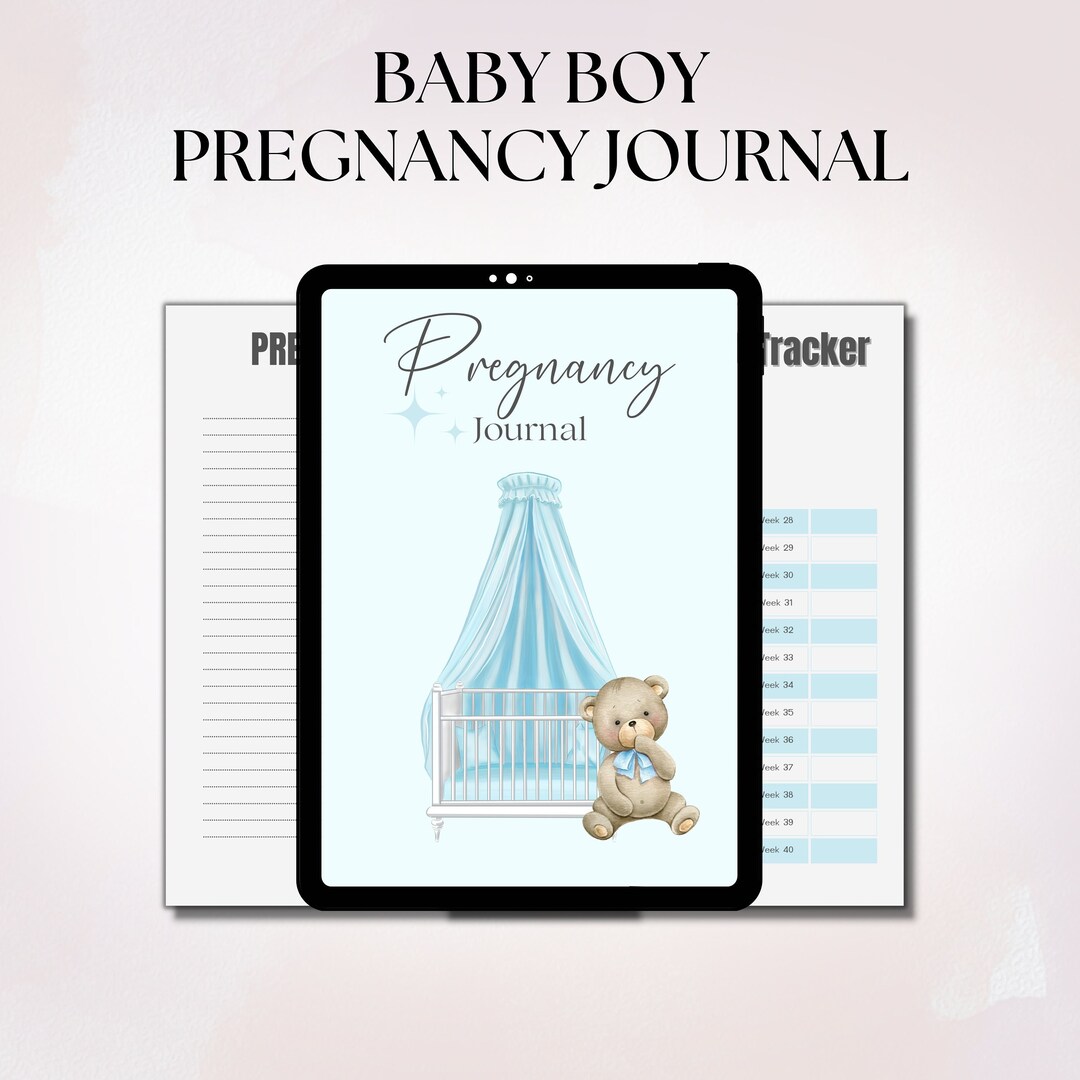 Boy Pregnancy Journal Digital Download Pregnancy Tracker Printable ...