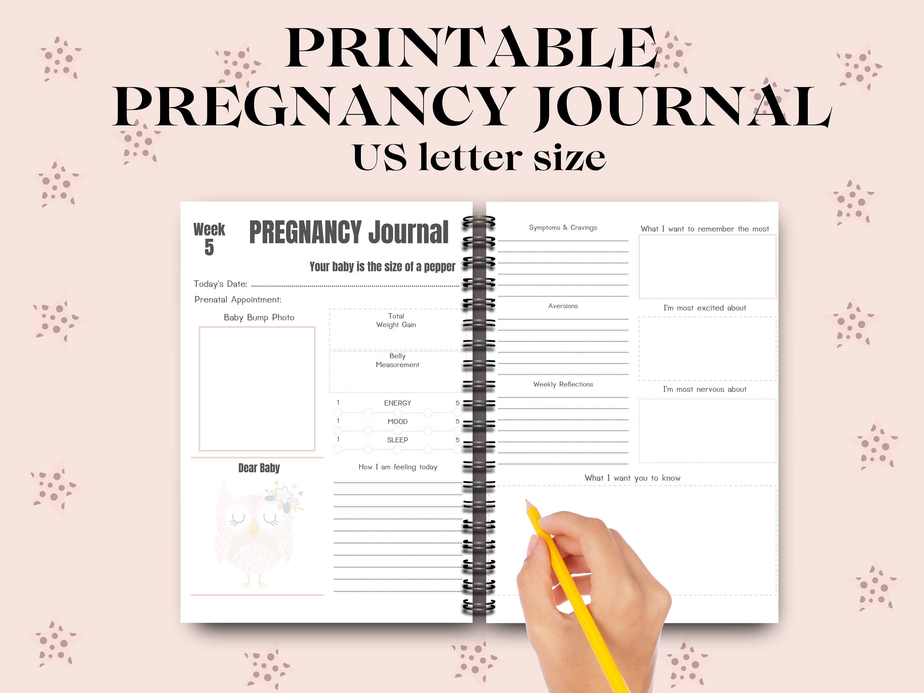 Printable Pregnancy Planner Printable Pregnancy Journal - Etsy UK