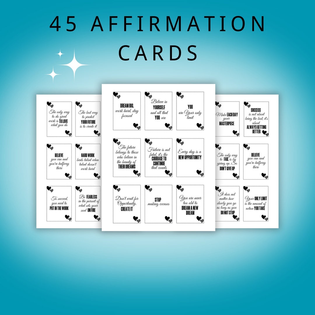Self Care Affirmation Cards Printable Encouragement Cards Digital Self ...