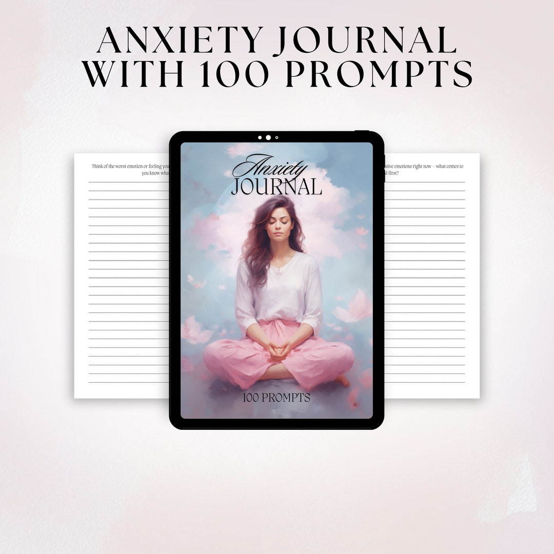 Digital Anxiety Relief Journal With Prompts, Printable Mental Health ...