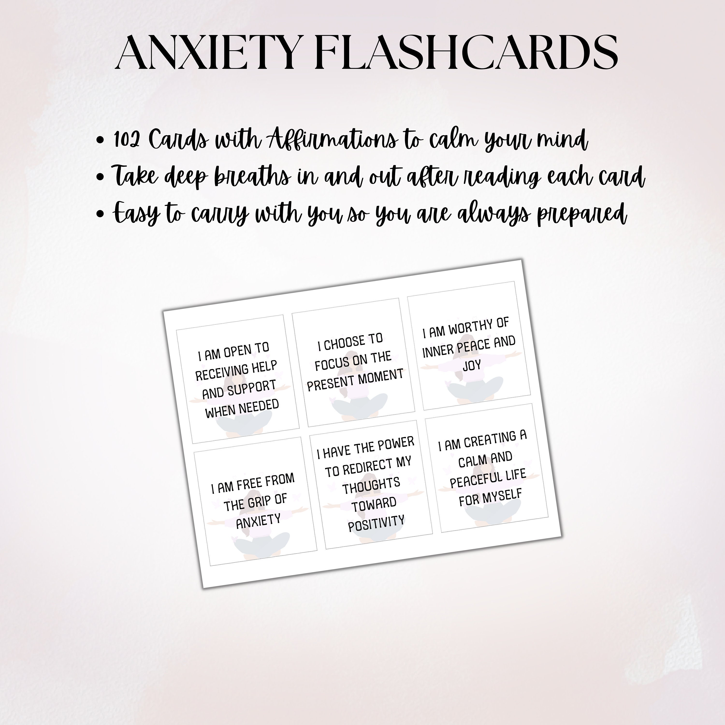 Anxiety Coping Cards Printable Mental Health Cards Printable Anxiety ...