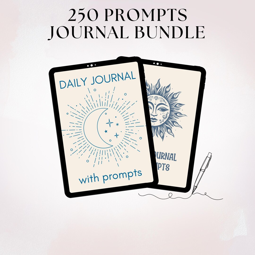 Printable Daily Journaling Prompts BUNDLE, Anxiety Prompts Journal ...