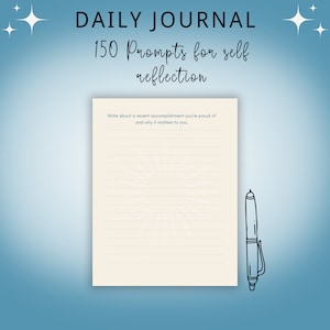 Daily Prompts Journal Printable Journaling Prompts Digital Daily ...