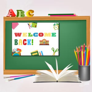 Welcome Back to School Printable Sign, First Day of School Welcome Back ...