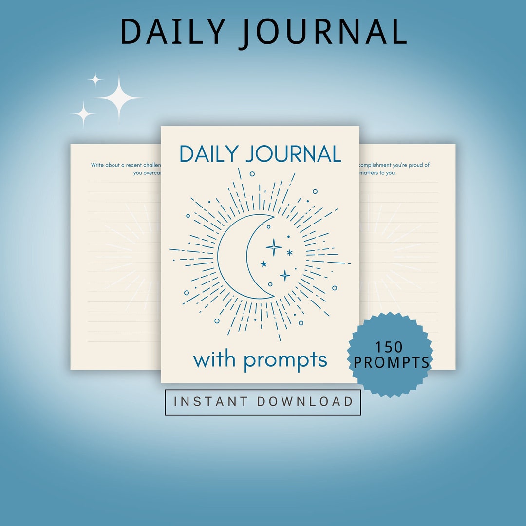Daily Prompts Journal Printable Journaling Prompts Digital Daily ...