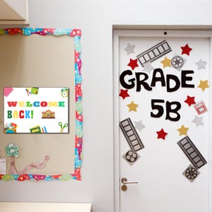 Welcome Back to School Printable Sign, Teacher Classroom Decor Digital ...