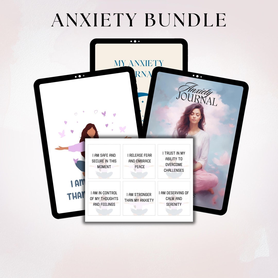 Printable Anxiety Relief Bundle Digital Anxiety Prompts Journals ...