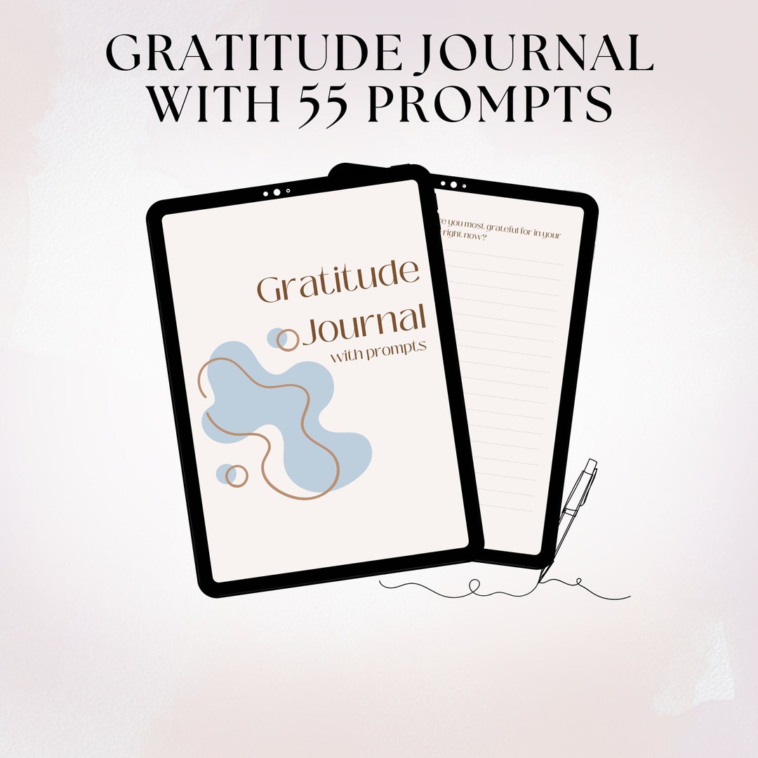 Printable Daily Gratitude Prompts Journal, Digital Mindfulness ...