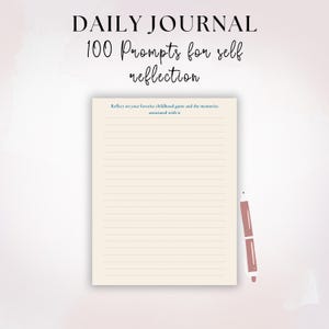 Daily Journaling Prompts Printable, Self Reflection Journal ...