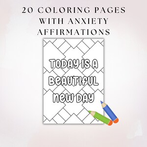 20 Printable Anxiety Relief Coloring Pages, Anxiety Coping Coloring ...